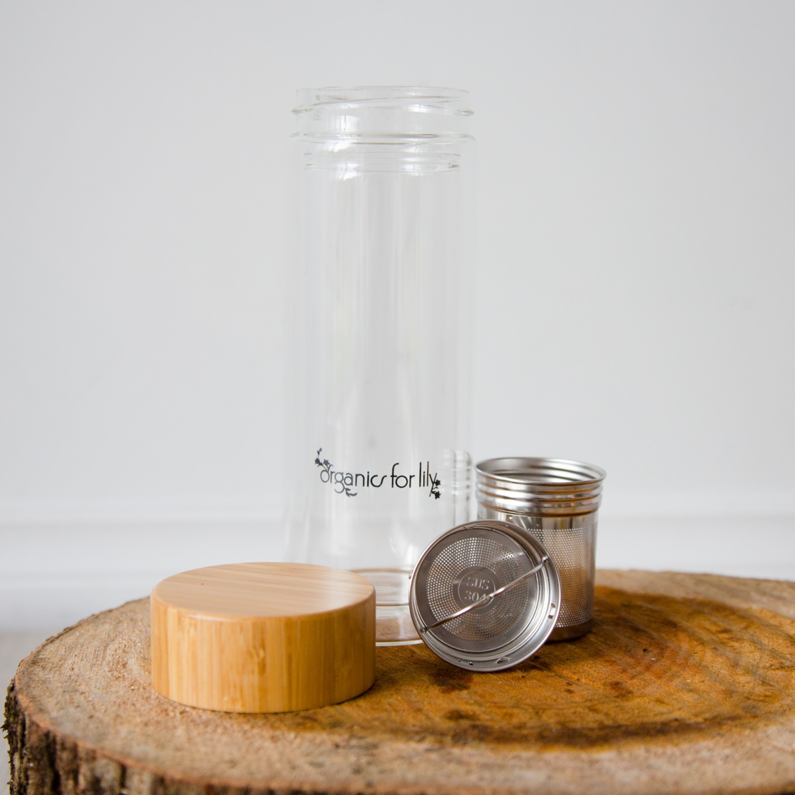 400ml Glass Tea Bottle | Organics for Lily